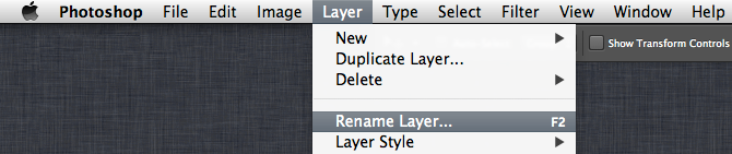 Rename Layer In Photoshop CS6